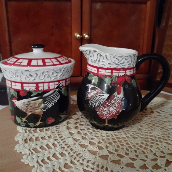 GANZ | Dining | Bella Casa Rooster Cream Pitcher Sugar Bowl By Ganz ...
